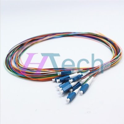 12 Fiber Singlemode Colored LC Fiber Optic Pigtail 0.9MM supplier