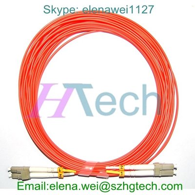 10Meter Multimode Duplex LC-LC Optical Patch Cord 2.0mm Orange Jacket supplier