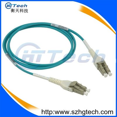 Duplex OM3 Fiber Optic Jumper Cable LC-LC Aqua Jacket supplier