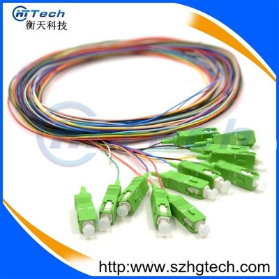 SC APC Pigtail 0.9mm with Green Color  SC APC Fiber Optic Connector supplier