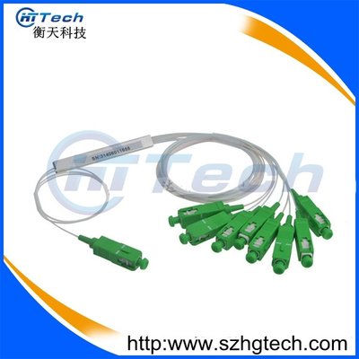 Steel Tube  1*8 PLC Fiber Optic Splitter with SC/UPC Connector for FTTH supplier