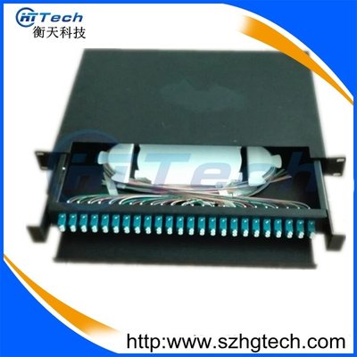 Slidable 1U 24Port Fiber Optic Patch Panel With SC Connector supplier