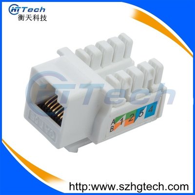 Dual IDC Cat5e Keystone Jack White Color supplier