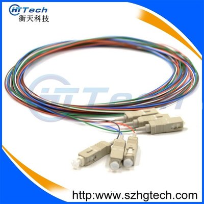 SC 6 Fiber SM Multi Color Fiber Optic Pigtails 3 Meters supplier