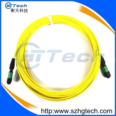 Singlemode 12Core MPO/MTP Fiber Optic Patch Cord Yellow Jacket supplier