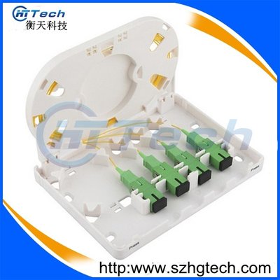 4 Port Fiber Optic Terminal Box With SC/APC Adapter and 1.5M SC/APC Simplex Fiber Pigtail supplier