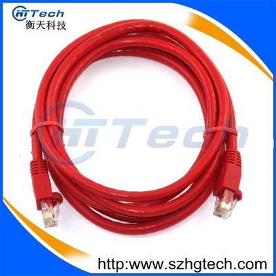 Pass Fluke Test Bare Copper Cat6 Patch Cord Blue Color supplier