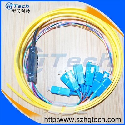 Ribbon Optical Fiber Pigtail,SC/LC Fiber Optical Pigtail,Ribbon 12Core Fiber Cable supplier