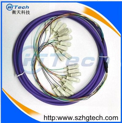 OM4 SC/PC-SC/PC Optical Fiber Jumper 12Core Fanout Fiber Optic Patch Cord Cable supplier