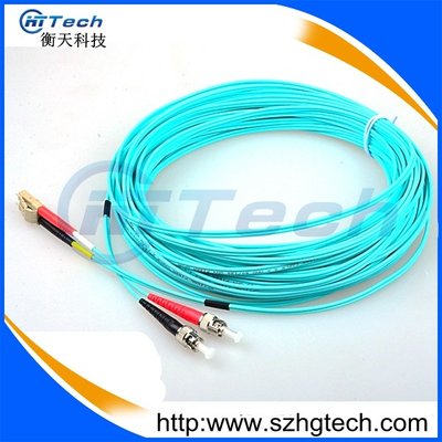 LC To ST Patch Cord Cable Assemblies OM3 Aqua Color Jacket 2.0mm supplier