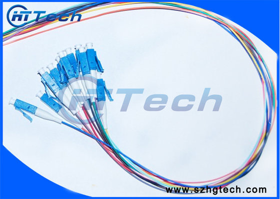 LC Ribbon Type Fiber Optic Pigtail 12Cores Singlemode Multimode Without Jacket supplier
