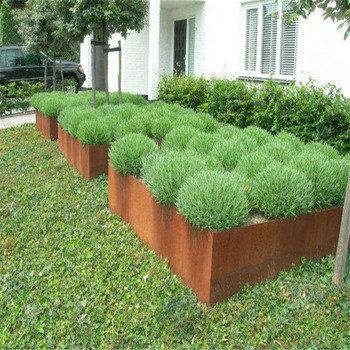 Modern City Decoration Corten Steel Garden Flower Planter
