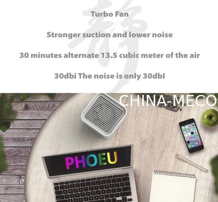 PM2.5 purification Table top mini purifier with UVC LED disinfection and active carbon super quiet design