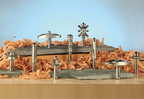 Micro Grain Tungsten Carbid tips , TCT Router Bits Finished Cutting Surface