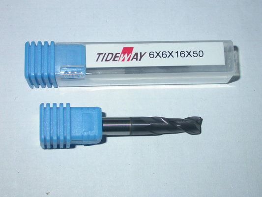 TCT Carbide End Mill With Two Flute , Flat Nose , Short Shank