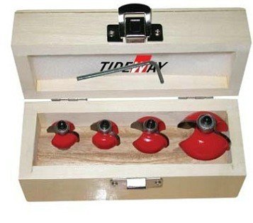 Router bit sets with two times grinding rough grinding and finish grinding