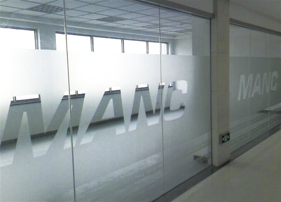 China High Strength Full Height Glass Partition With Frosted Pattern supplier