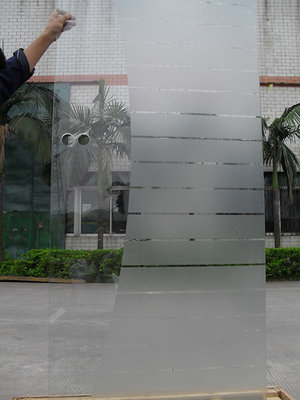 Interior Sliding Flat Tempered Glass , Tempered Glass Office Door supplier
