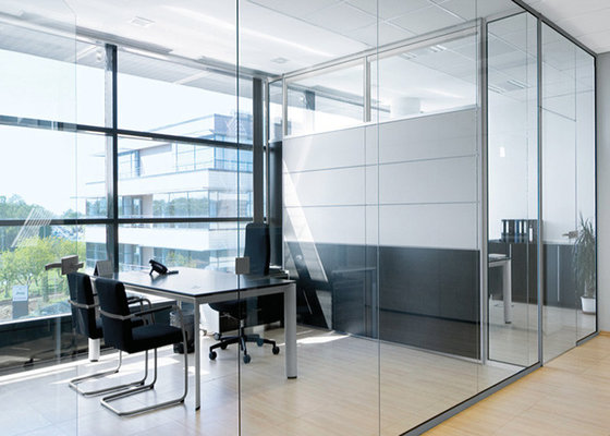 Lighting Partition Wall Glass , Glass Office Partition Systems supplier