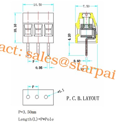 Euro Terminal | Pitch: 3.50mm | Part No.502-1-3.50 supplier