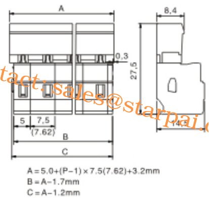 Spring-cage Clamp Terminal Male Standard Style Pitch: 7.5mm/0. 295in supplier