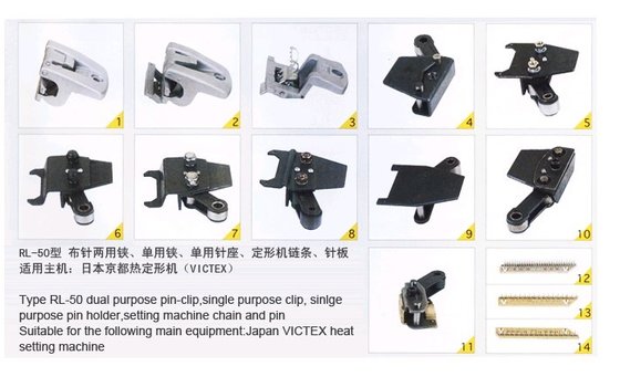 Type-RL-50 Dual Purpose Pin-Clip Stenter Machine Parts Clip And Chain For Japan Victezx Heat Setting Machine