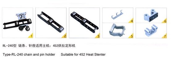 Stainless Steel / Aluminum Chain, Single Purpose Pin Holder For 452 Heat Senter, Stenter Machine Parts