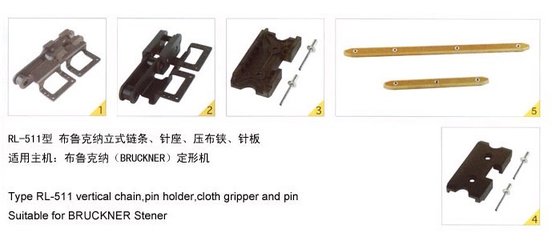 Cloth Gripper / Dual Purpose Pin Clip For Germany Bruckner Stenter, Heat Setting Range