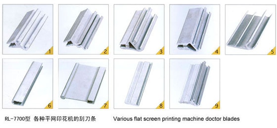 Various Aluminum / Steel Flat Screen Printing Machine Doctor Blades, Stenter Machine Parts