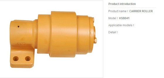 Black, Yellow Excavator Top Roller Carrier Roller Upper Roller, Bulldozer / Excavator Spare Parts OEM