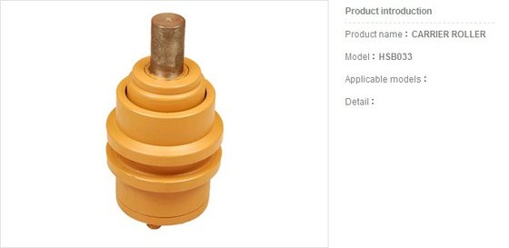 Black, Yellow Excavator Top Roller Carrier Roller Upper Roller, Bulldozer / Excavator Spare Parts OEM