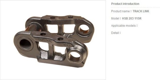 Customized Black Bulldozer / Excavator Track Link Loose Link, Excavator Spare Parts ISO9001