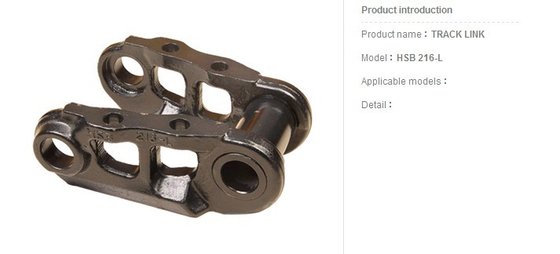 Customized Black Bulldozer / Excavator Track Link Loose Link, Excavator Spare Parts ISO9001