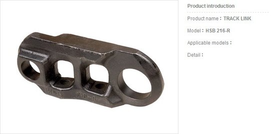 Customized Black Bulldozer / Excavator Track Link Loose Link, Excavator Spare Parts ISO9001