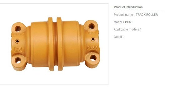 Black Or Yellow Carbon Steel Excavator Spare Parts Undercarriage Parts Track Roller HRC50-56
