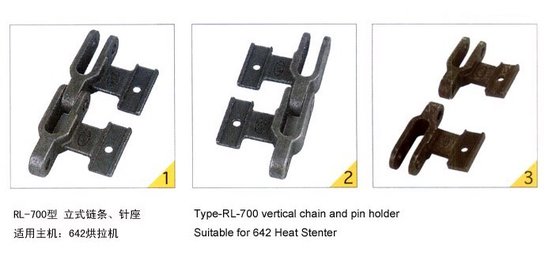 Vertical Chain Gripper , Pinplate And Pin Holder Of Stenter Machine Parts