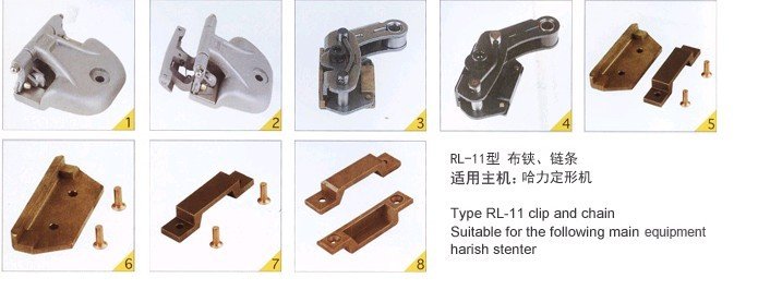Harish Stenter Machine Parts Stainless Steel / Brass / Aluminium Clip And Chain, Cloth Gripper OEM