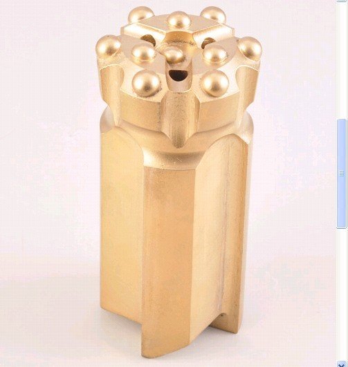 89mm,102mm 38T Retract Ballistic Type Thread Button Bits Rock Drilling Tools With Water Holes 2 To 5