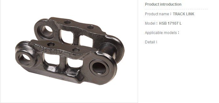 Customized Black Bulldozer / Excavator Track Link Loose Link, Excavator Spare Parts ISO9001
