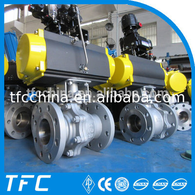 OEM ASTM A216 WCB emergency shut down pneumatic actuator ball valve