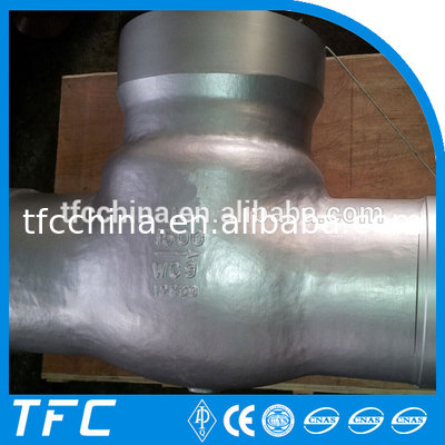 China supplier cast steel A216 Gr. WCB 24 inch API 6D pressure seal bonnet swing check valve price