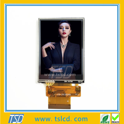 2.4 inch QVGA 240x320 color TFT lcd  module ZIF FPC connctor with resistive touch