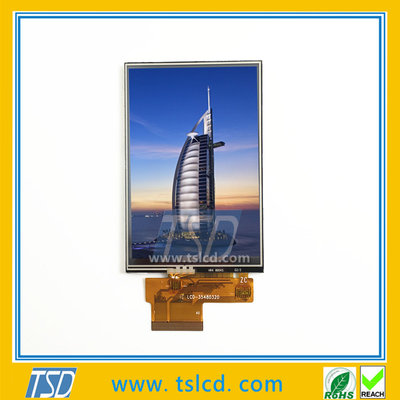 Specail LCD ZIP FPC connector 3.5inch 320x480  color TFT LCD module with LED backlght