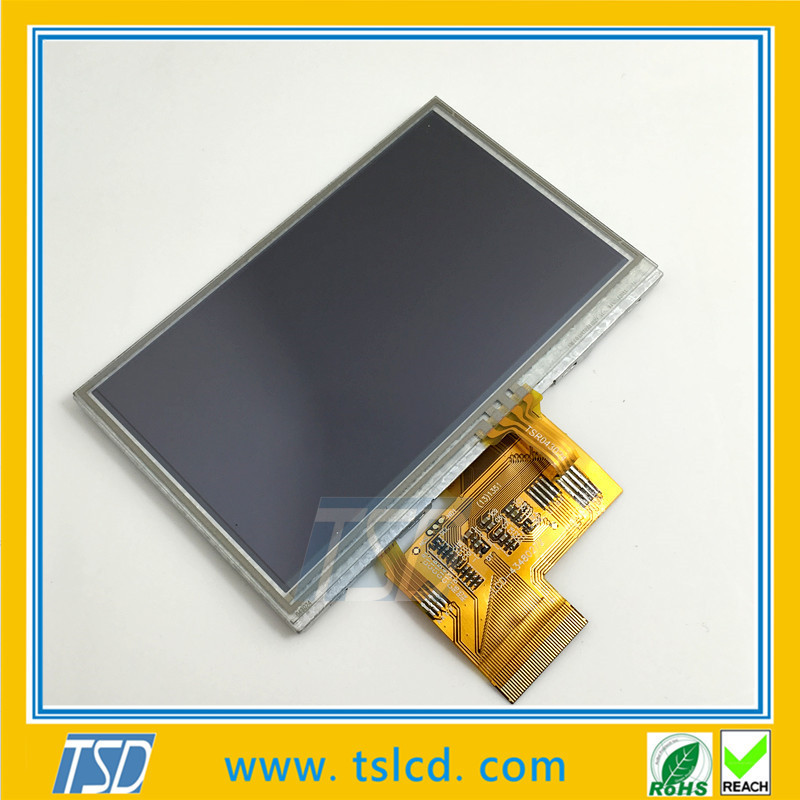 TSD sunlight readable 4.3'' inch 480x272 tft lcd panel display with AR flim with RTP