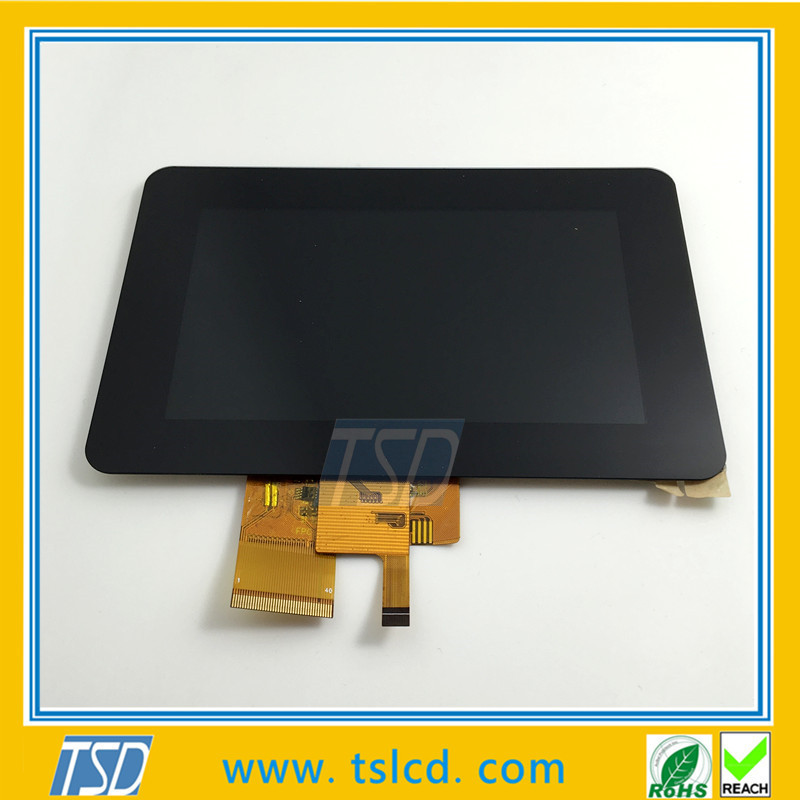 High brightness 5 inch  tft lcd display 800x480 resolution with CTP