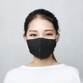 China 4 ply earloop black customized winter disposable personal face shield with filter supplier