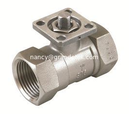 China 1pc ball valves with high miounting pad stainless steel material with pnuematic actuators supplier