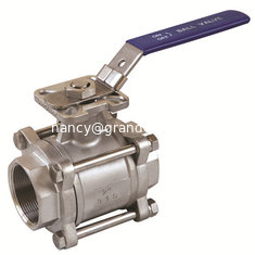 3PC ball valves threaded/socket weld/butt weld ball valvesd with high mounting pad