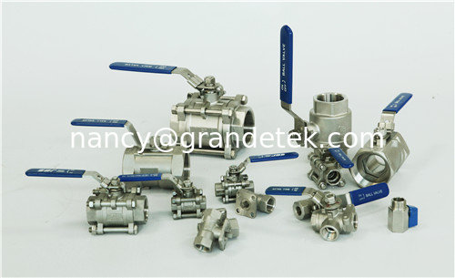 3way sanitary ball valves with mounting pad T Pattern or L Pattern threaded end supplier