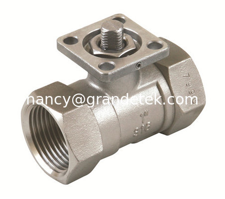 1pc ball valves stainless steel API threaded connection with high mounting pad supplier